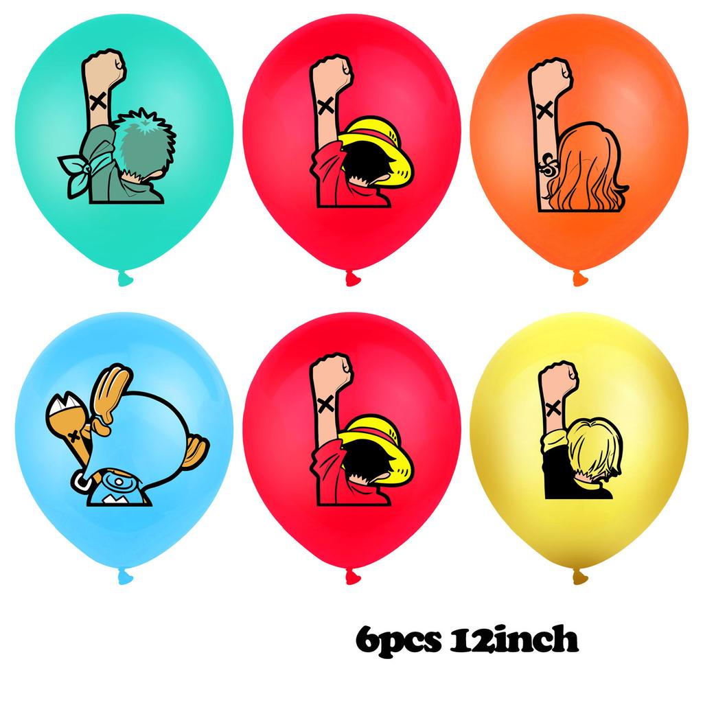 Buy 1 Set Anime ONE PIECE Balloons ONE PIECE Luffy Balloon Banner Cake ...