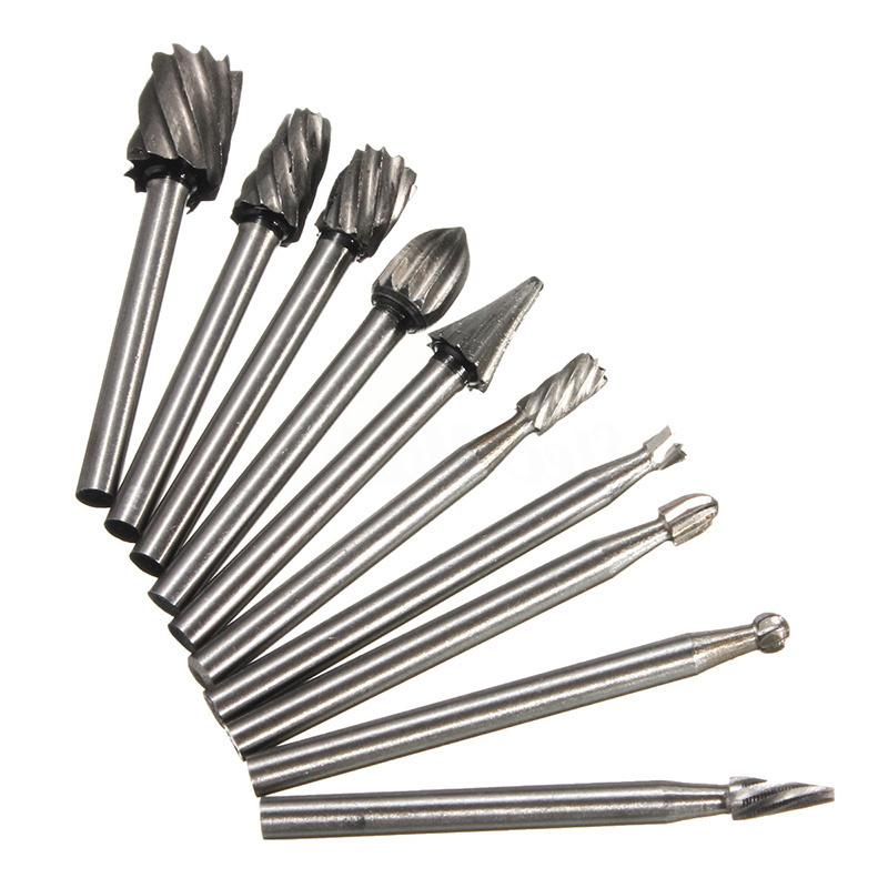 Buy 10PCS High Speed Steel Grinding Bit Wood Carving Rasp For 1/8 Shank ...