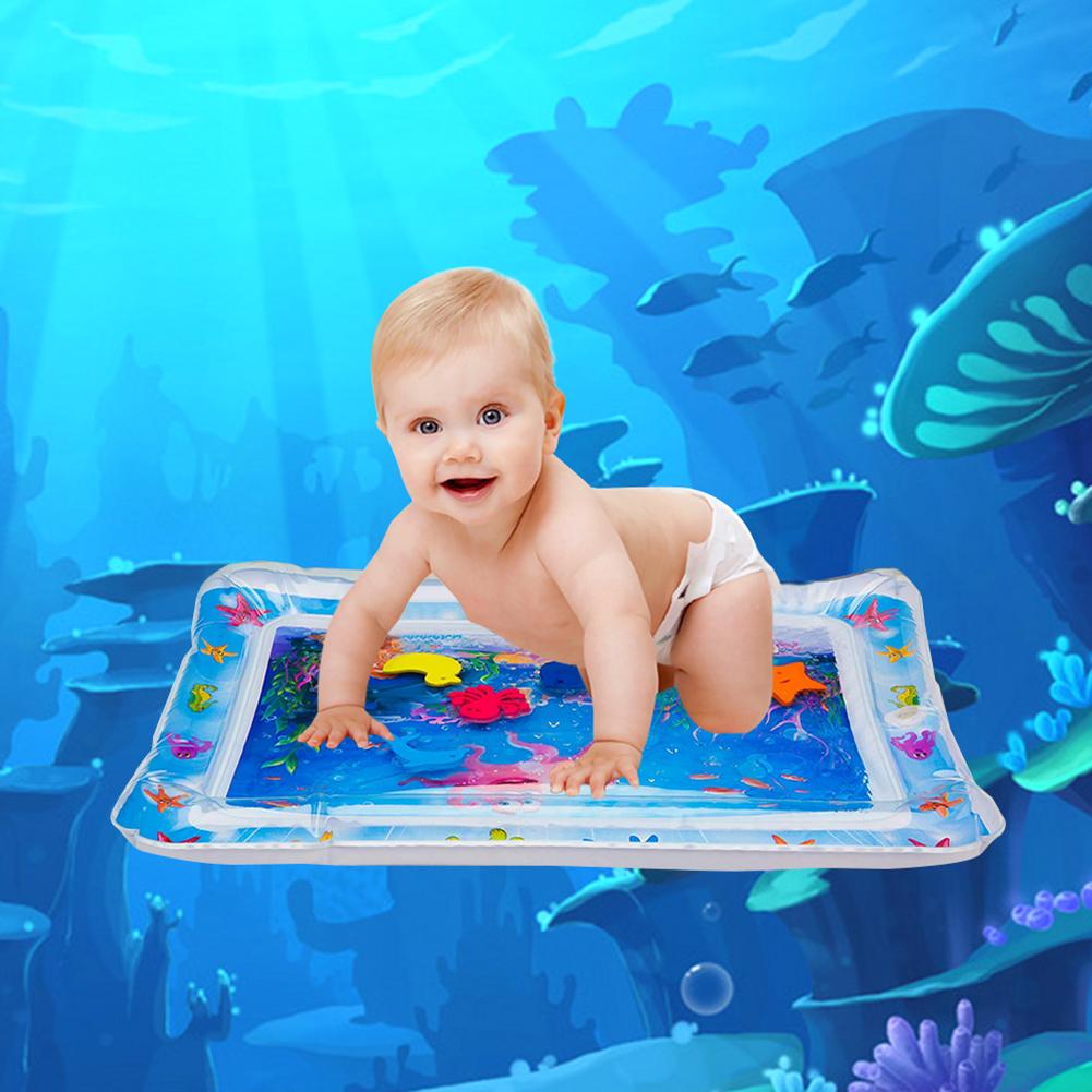 Buy Cartoon Kids Water Play Mat Inflatable Thicken PVC Infant Gym ...