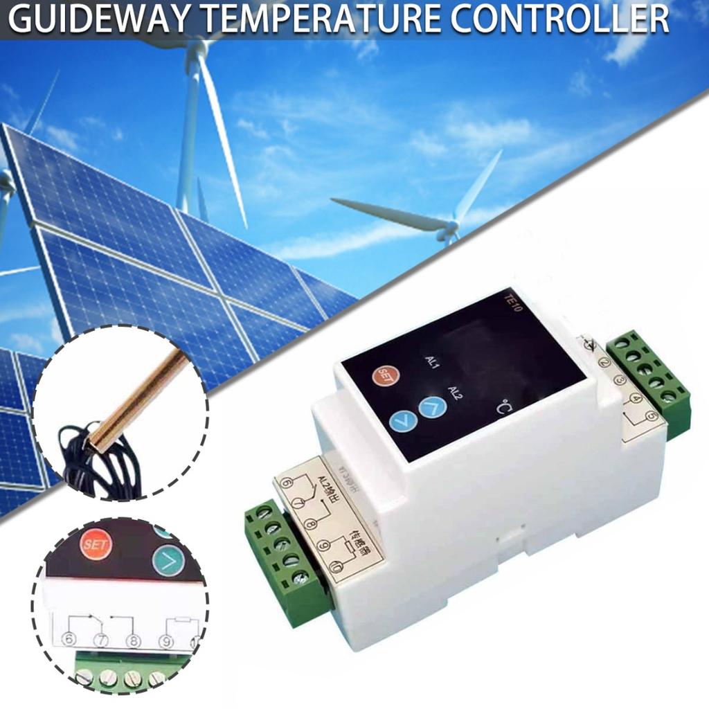 PDTO 90~260V Din Rail Thermostat 2 Way Relay Output Temperature Alarm Controller – the best ...