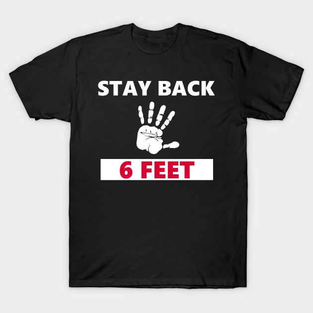 Buy Men Black Print T-shirt Super Large TShirt stay back 6 feet keep ...