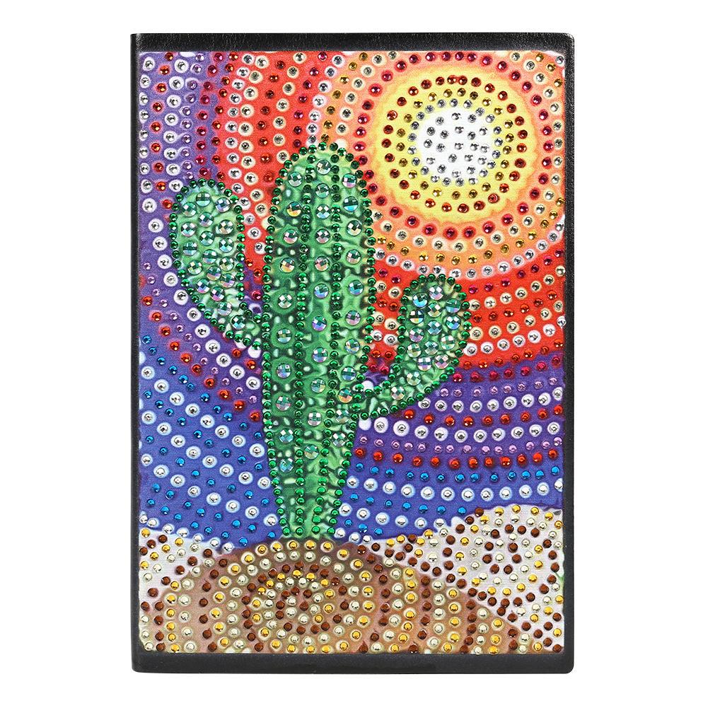 Cheap DIY Cactus Special Shaped Diamond Painting 60 Pages A5 Notebook ...