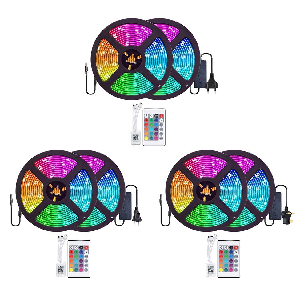 10m 24 Key Remote Control TV Tape Lamp 5050RGB Waterproof Bluetooth ...