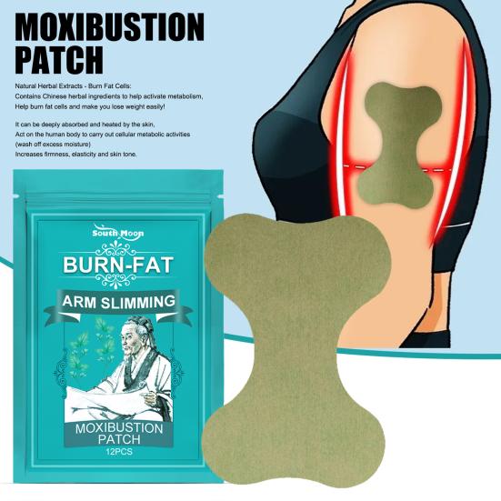 Buy 12Pcs/Bag Moxibustion Patch Breathable Easy to Use Safe Natural No ...