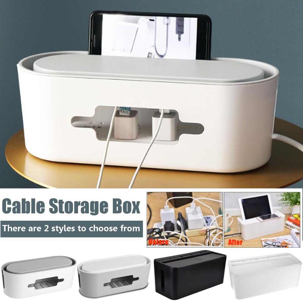 Buy Outlet Power Strip Cord Cable Wire Management Box Tidy Organizer ...