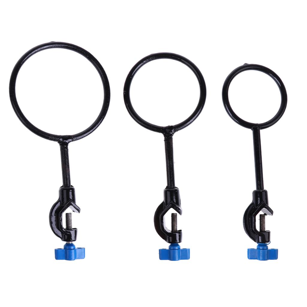 3 Pieces Laboratory Iron Metal Support Rings Lab Stand Bases with ...