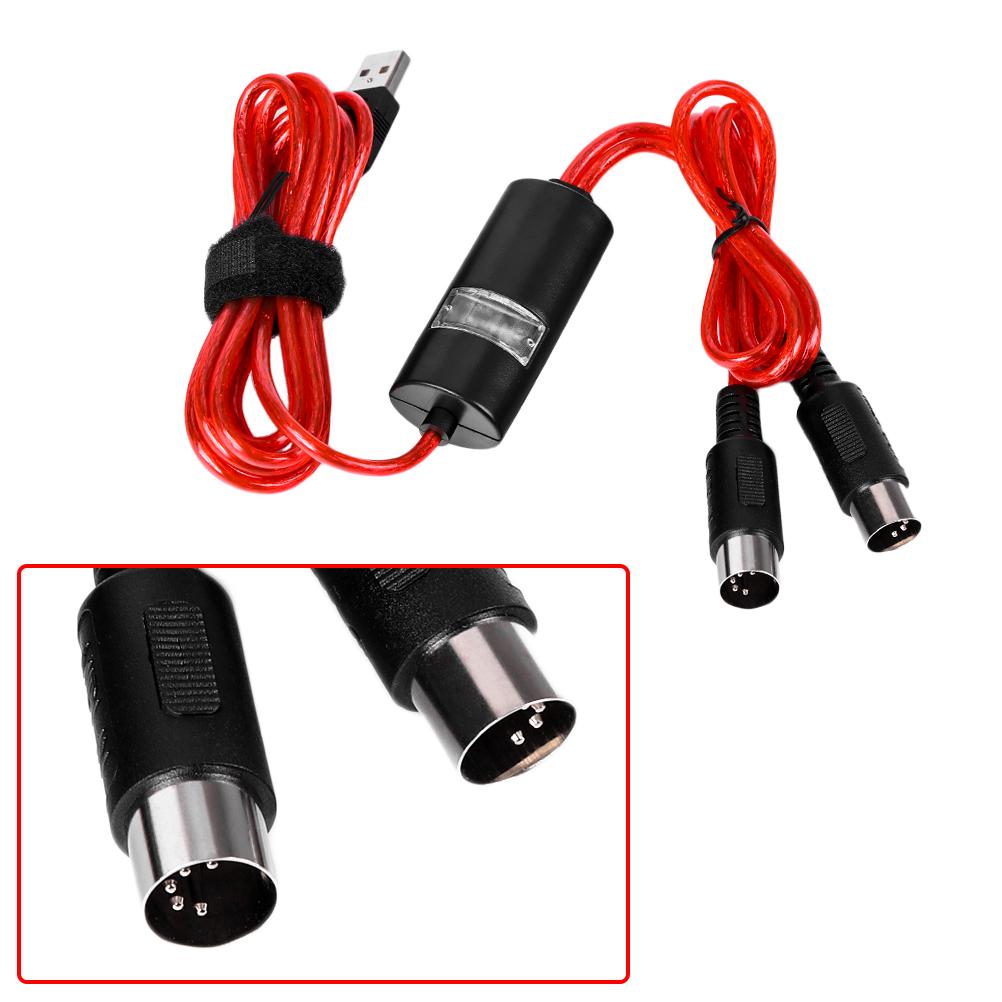 Buy Usb In-Out Midi Cable Converter Pc To Music Keyboard Adapter Cord ...