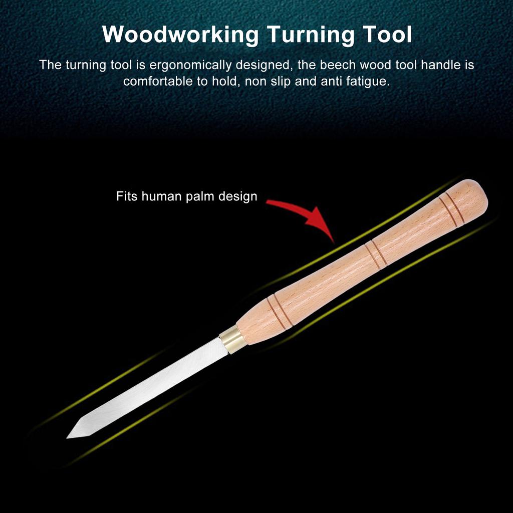 Buy Wooden Handle Turning Tool High Speed Steel Triangular Lathe ...