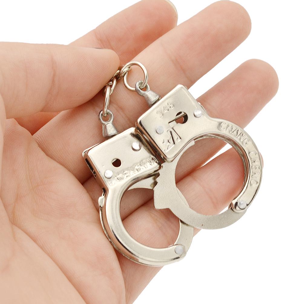 Buy DIY Accessories Metal Simulation Handcuffs With Key For Small Mini ...