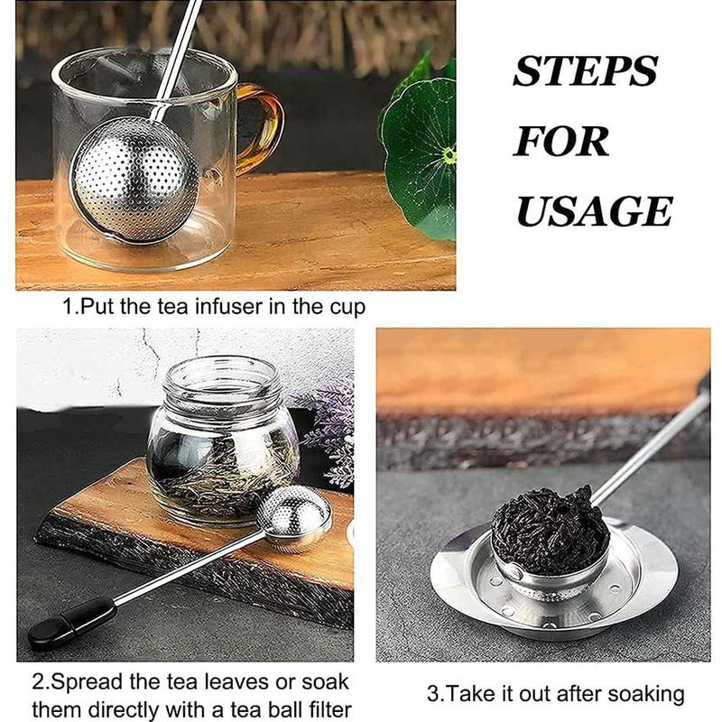 Steel Tea Maker Filter Tea Infuser Ball Portable Fine Mesh Tea Filter ...