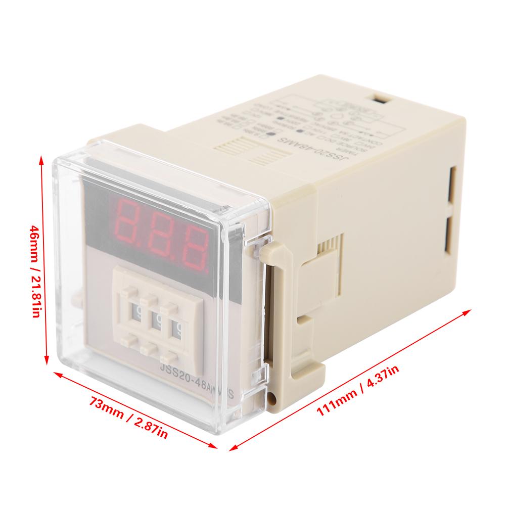 Cheap JSS20-48AMS Power On Delay Timer Relay Digital Display 1-999S AC 220V | Joom