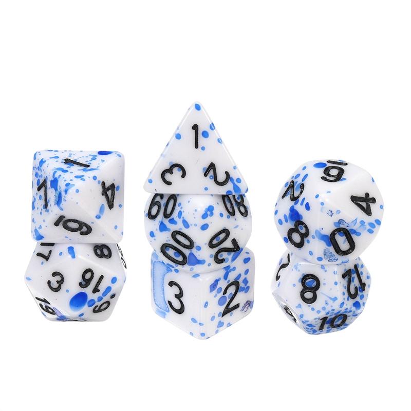Cheap 7pcs/set Acrylic Dice Set Different Shapes Digital Dice for RPG ...