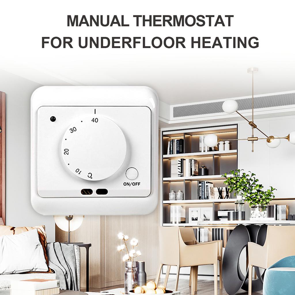 230v Mechanical Non-Programmable Manual Thermostat Room Temperature ...