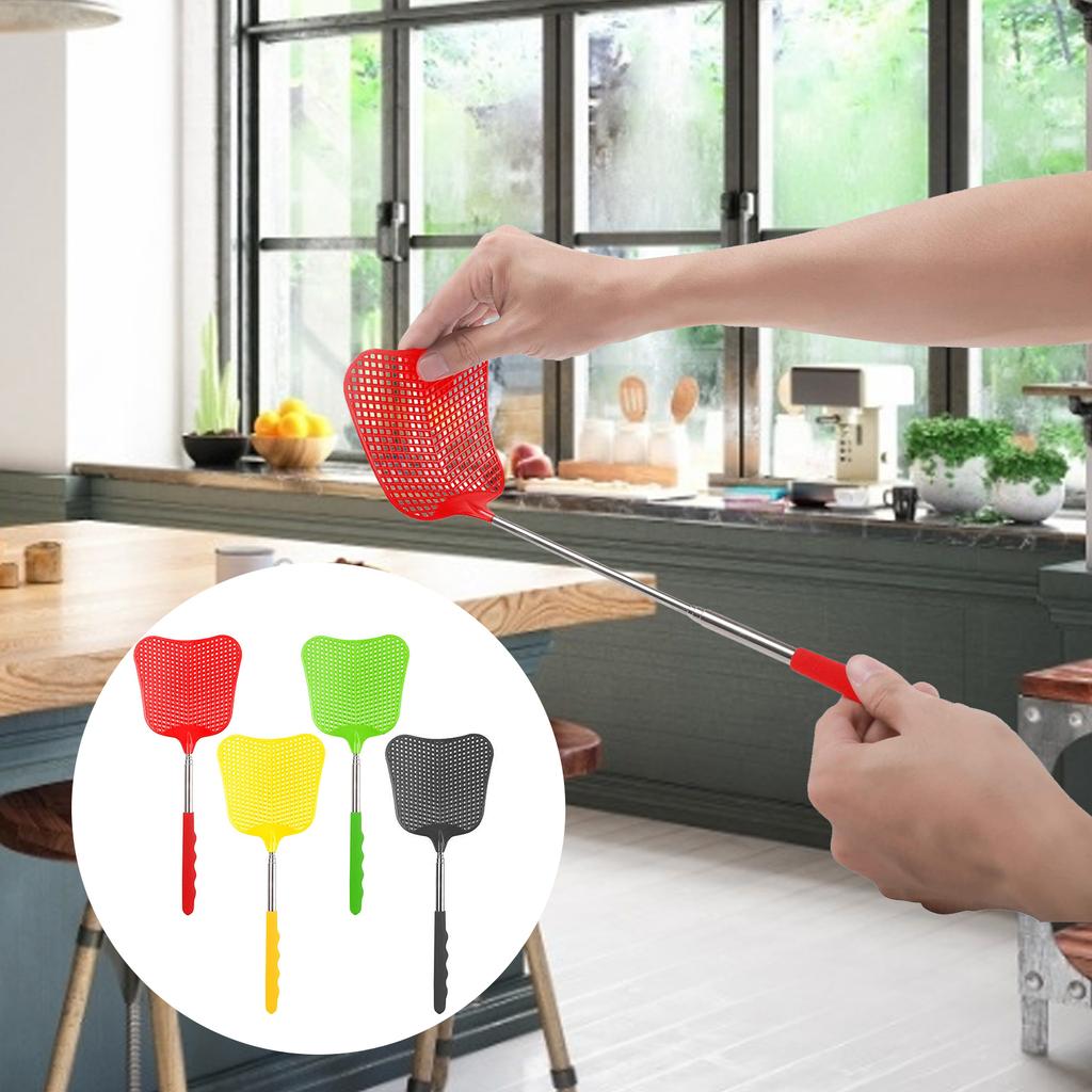 Buy Extendable Fly Swatter Durable Telescopic Plastic Heavy Duty Set ...