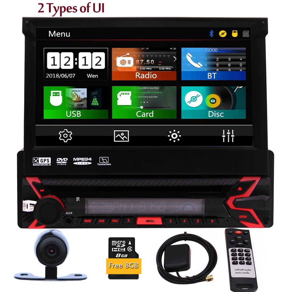 EinCar Single Din Car Stereo with Bluetooth 7" Touch Screen Sat Nav Support Radio,Audio, USB ...