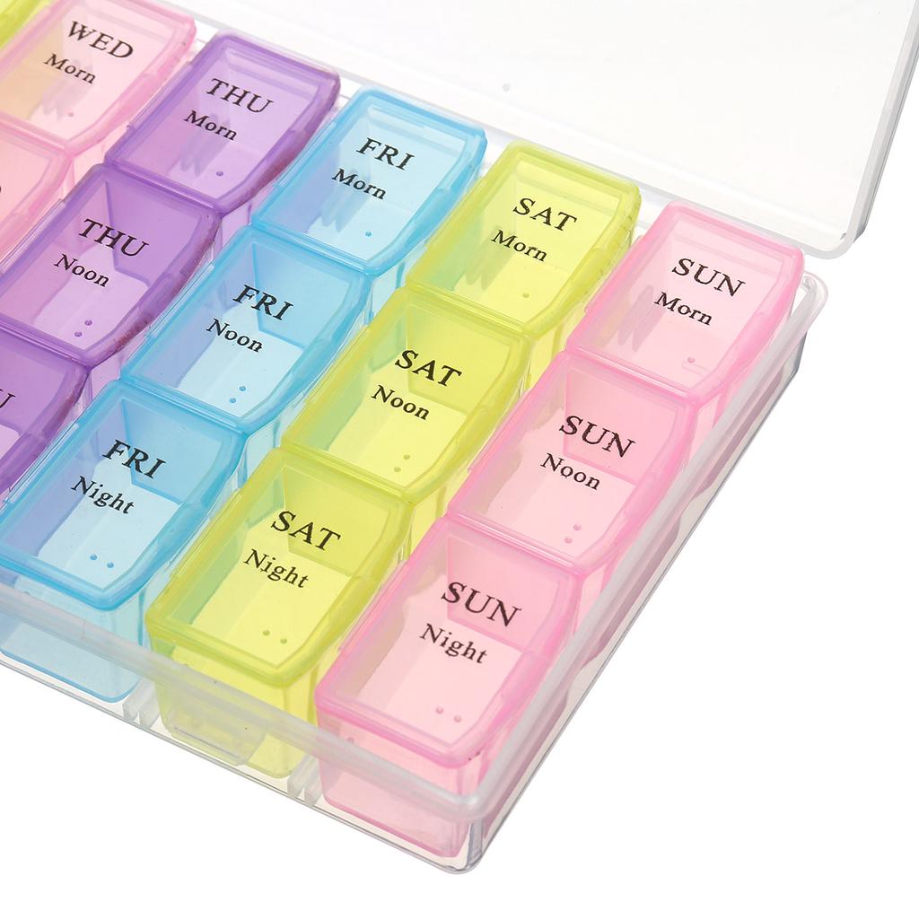 Buy Medication Storage Box Weekly Mini Medication Organizer 7 Day 21 ...