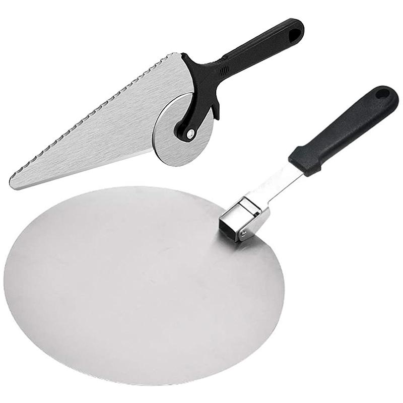 Buy Pizza Cutter Wheel and Pizza Peel Set of 2,10 Inch Pizza Spatula ...