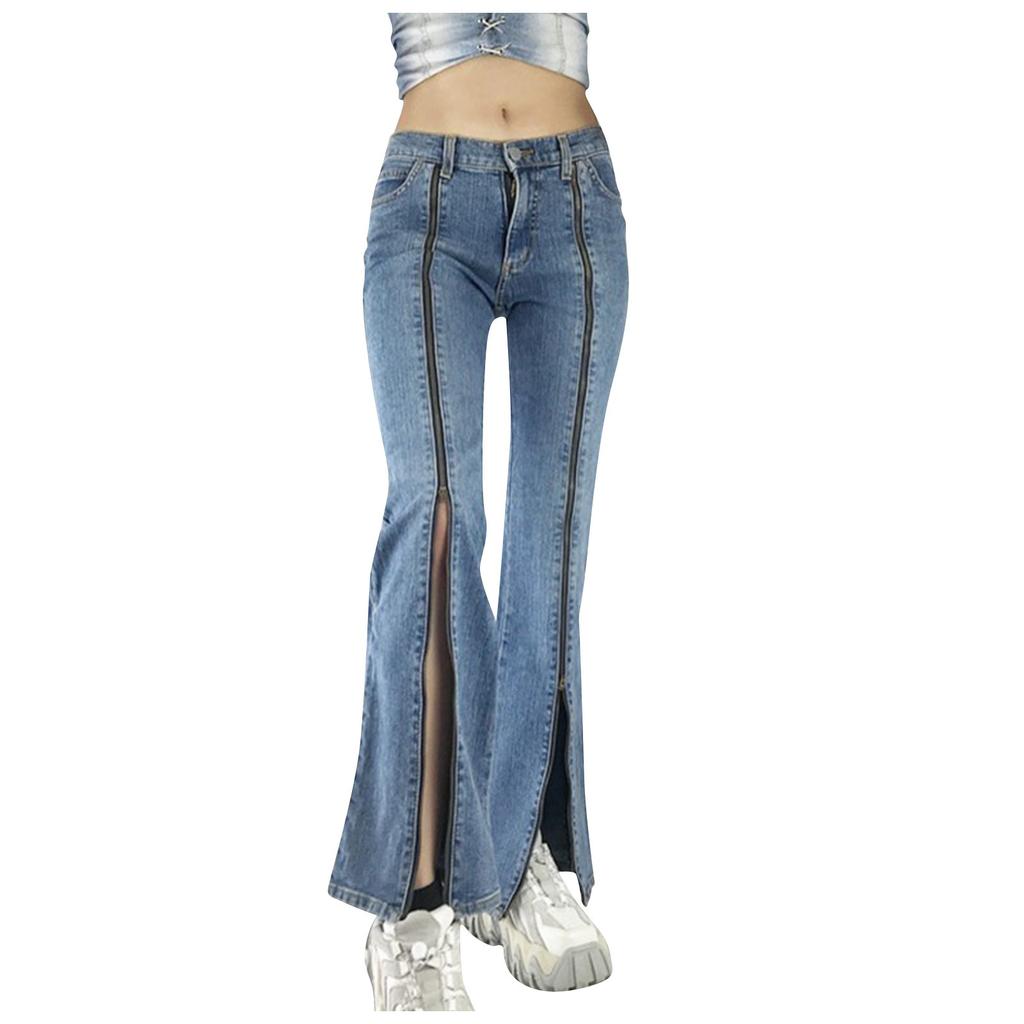 Buy Women's Urban Fashion High Waist Long Zipper Pocket Loose Wide Leg ...