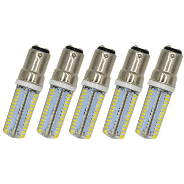Buy 5pcs BA15 104-LED AC220V LED Light Bulb Silicone (White) at ...