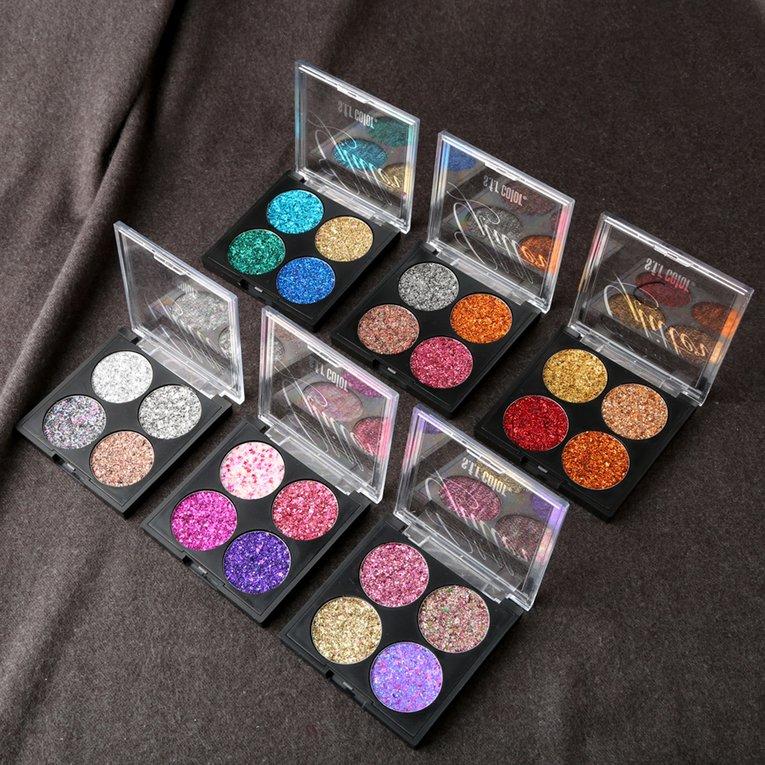 Buy JYDiamond Shaped Sequins Eye Shadow Five-pointed Stars Eyeshadow 4 ...