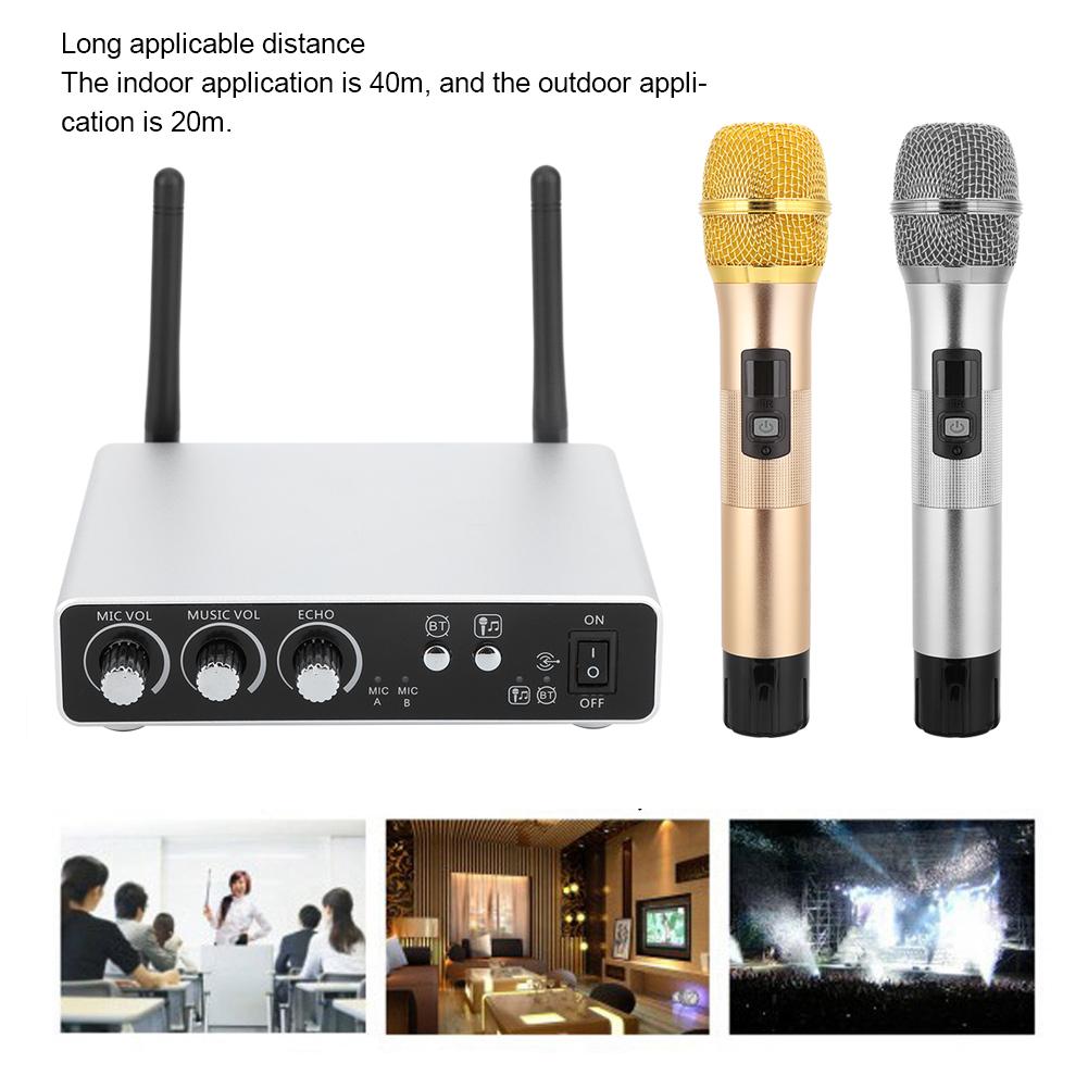 Cheap UHF Professional 1 to 2 Handheld Wireless Microphone System ...