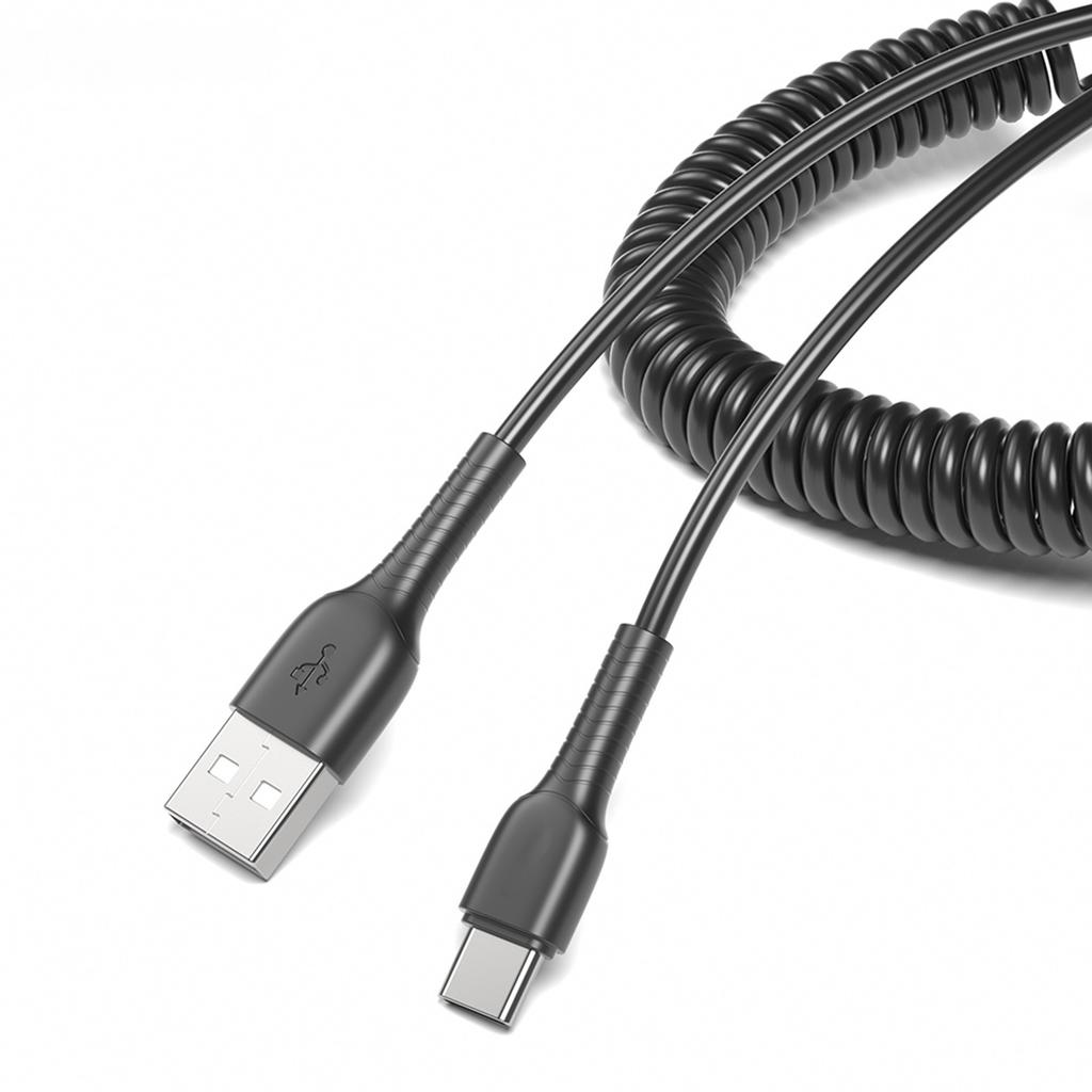 Buy Multifunctional Micro USB Type-C Spring Fast Charging Cable Cord ...
