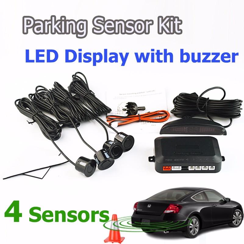 Cheap Car LED Parking Sensor Kit 4 Sensors Backlight Display Reverse ...