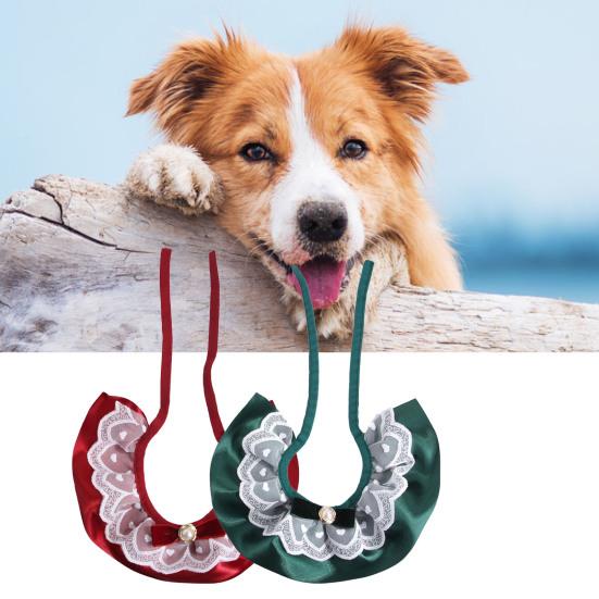 Buy Adorable Dog Necklace Neckwear Pet Collar Lace Ruffled Hem ...