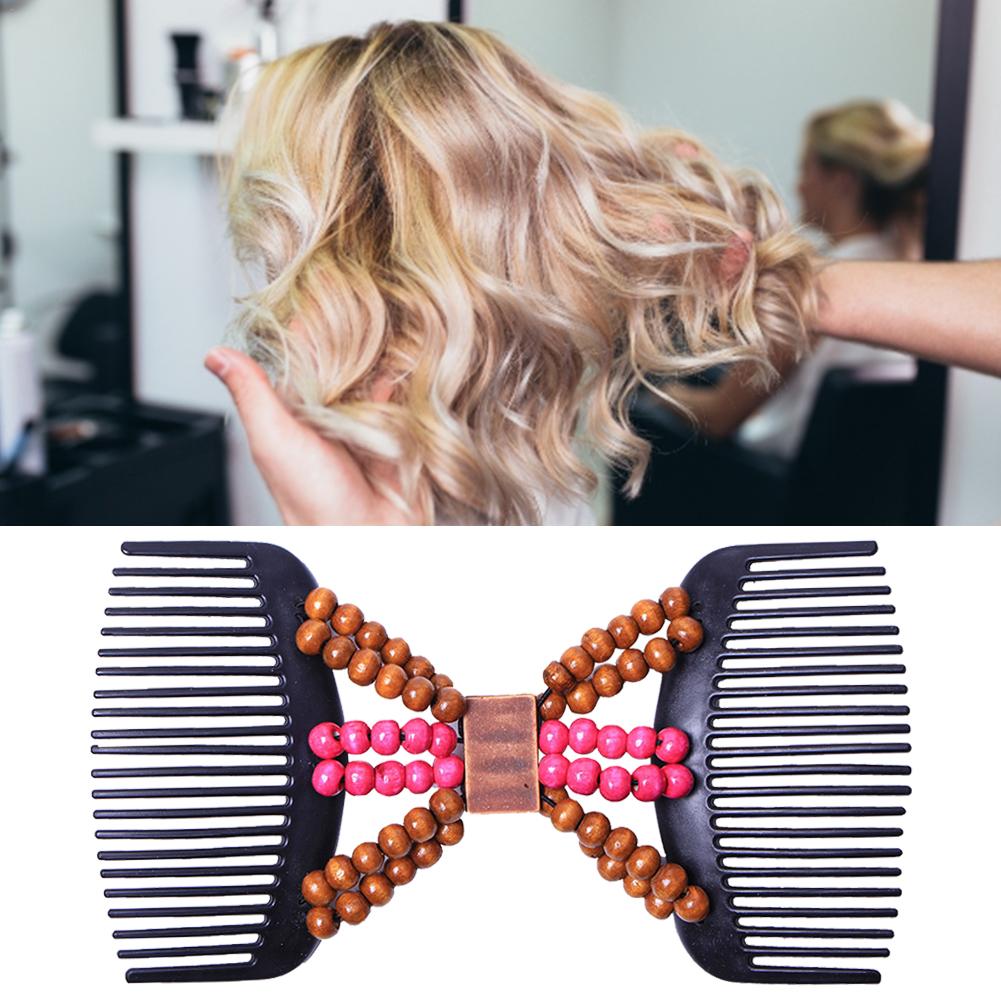 Ladies Magic Hair Combs Handmade Beaded Headwear Double Row Insert Comb ...