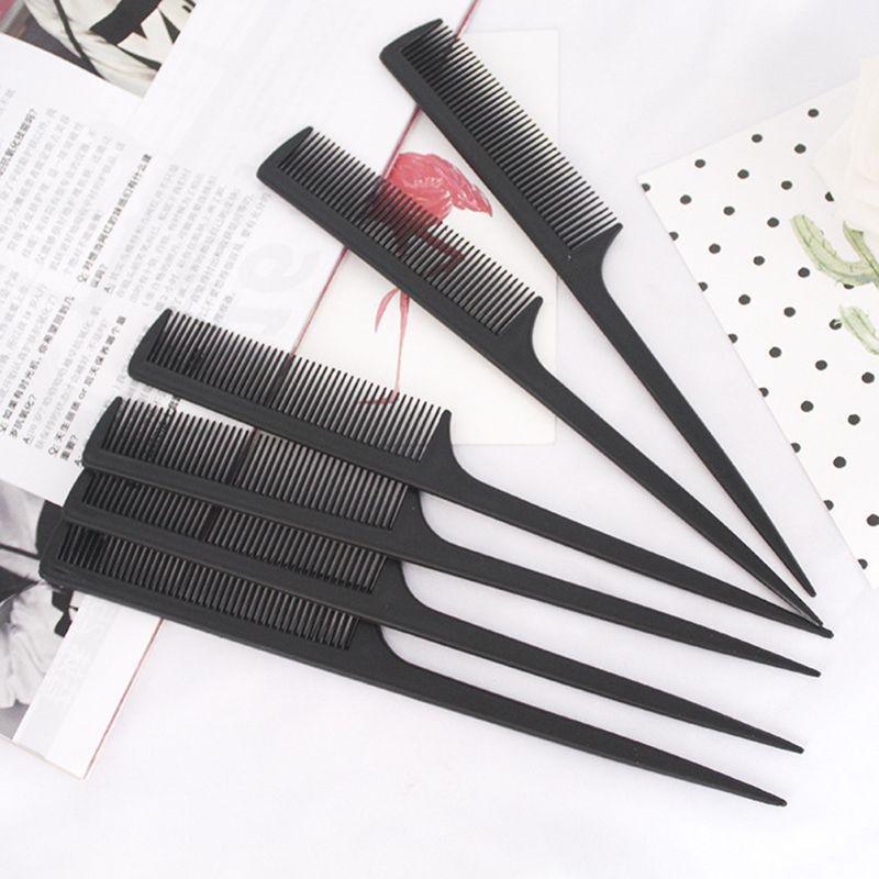 Plastic Rat Tail Hair Comb Fine-Tooth Long Handle Brush Cosmetic ...