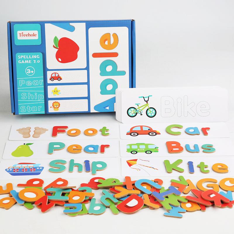 Kindergarten 78 Pieces Words Spelling Teaching Aid Jigsaw Puzzles Early ...