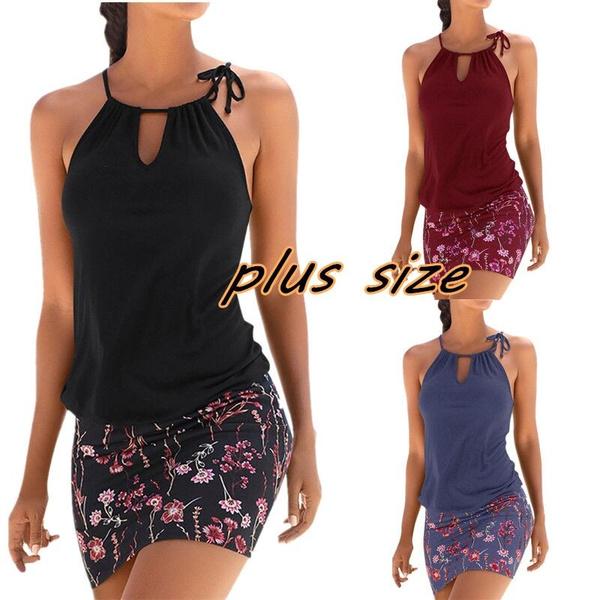 Buy Fashion Womens Casual Sleeveless Retro Print Beach Mini Dress Beach ...