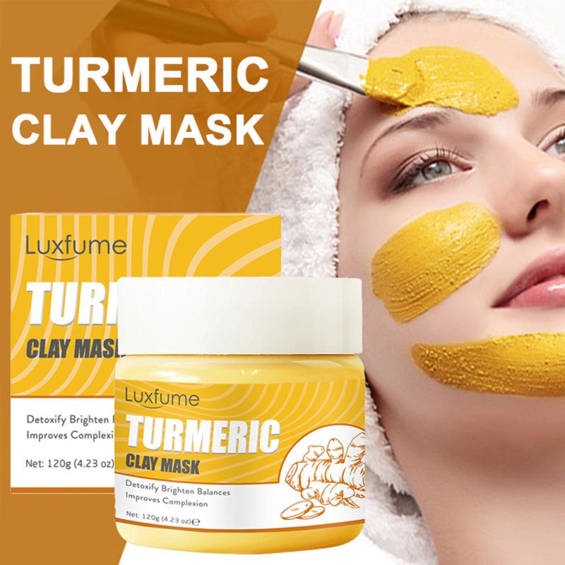 Buy Turmeric Mud Mask Clay Paste Deep Cleaning Brightening Purifying ...