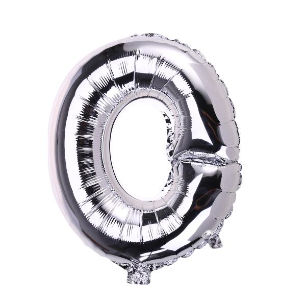 Buy 16inch Silver Letter O Shaped Aluminum Foil Balloons Alphabet ...