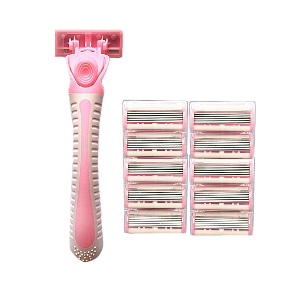 Buy Women Manual Beard Shaver Manual Hand Safety Razor Blade Anti-slip ...