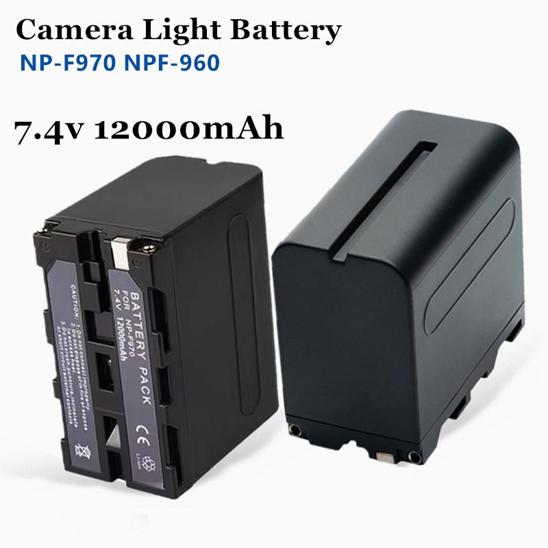 7,4 V 12000 mAh NP-F970 NPF-960 Kameralichtbatterie für LED-Videoanzeigebatterie Yongnuo ...