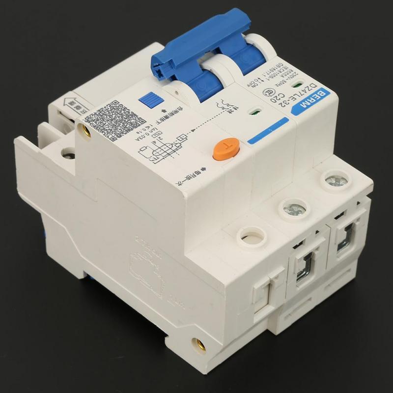 Buy DZ47LE-32 2P+2 C20 20A 230V Miniature RCCB Residual Current Circuit Breaker at affordable ...