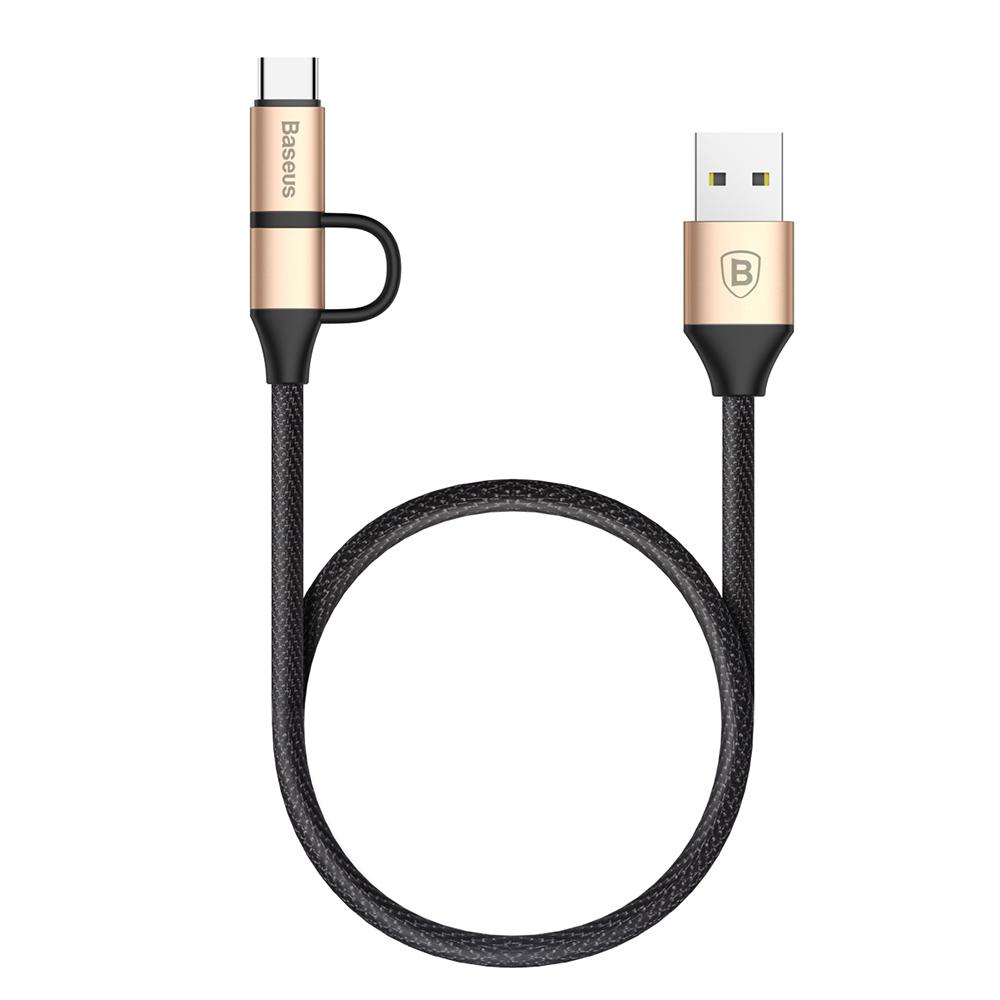 Buy Baseus Yiven Cable Micro USB Type-C Adapter 2A Fast Charging Data Transmission Sync 1M at ...