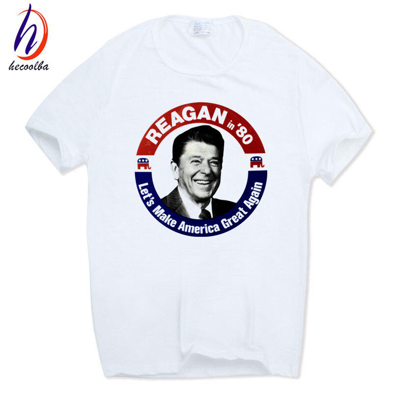 Buy Hecoolba Print Ronald Reagan T Shirt O Neck Short Sleeves Summer T ...