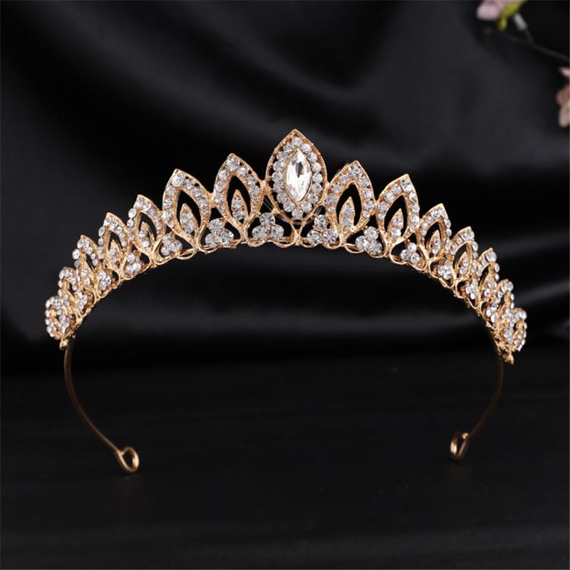 Luxury Rhinestone Metal Tiaras Headbands Princess Bridal Crown Wedding ...