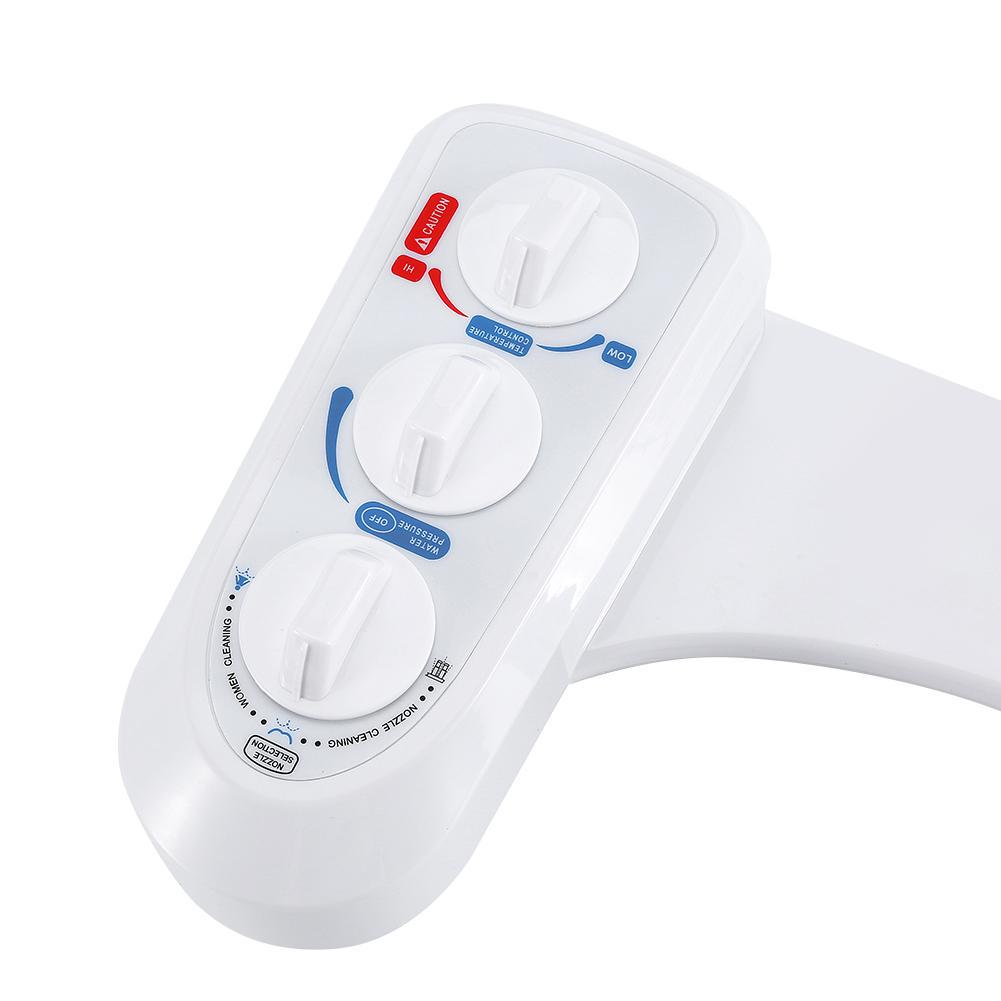 Buy Hot Cold 3-Knob Bidet Self Cleaning Dual Nozzle Toilet Attachment ...