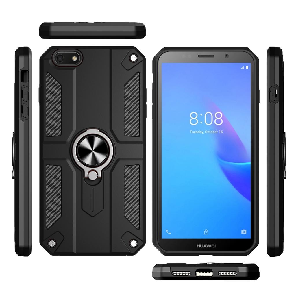 Compre For Huawei Y5 lite (2018) Carbon Fiber Pattern PC + TPU ...