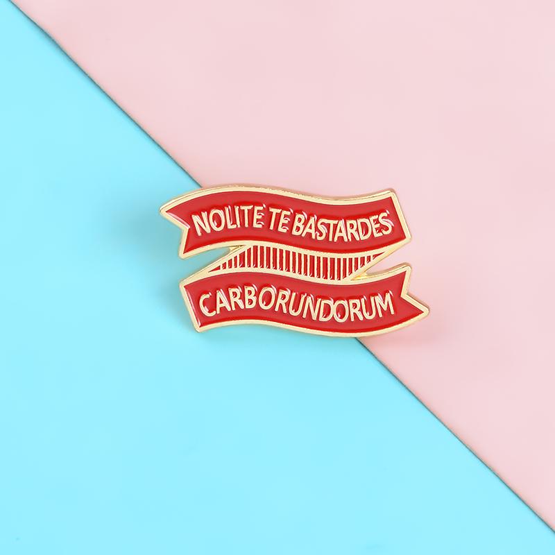 Buy Z-shaped Banner Streamer Pin Hard Enamel Pin Fashion Badges Lapel ...