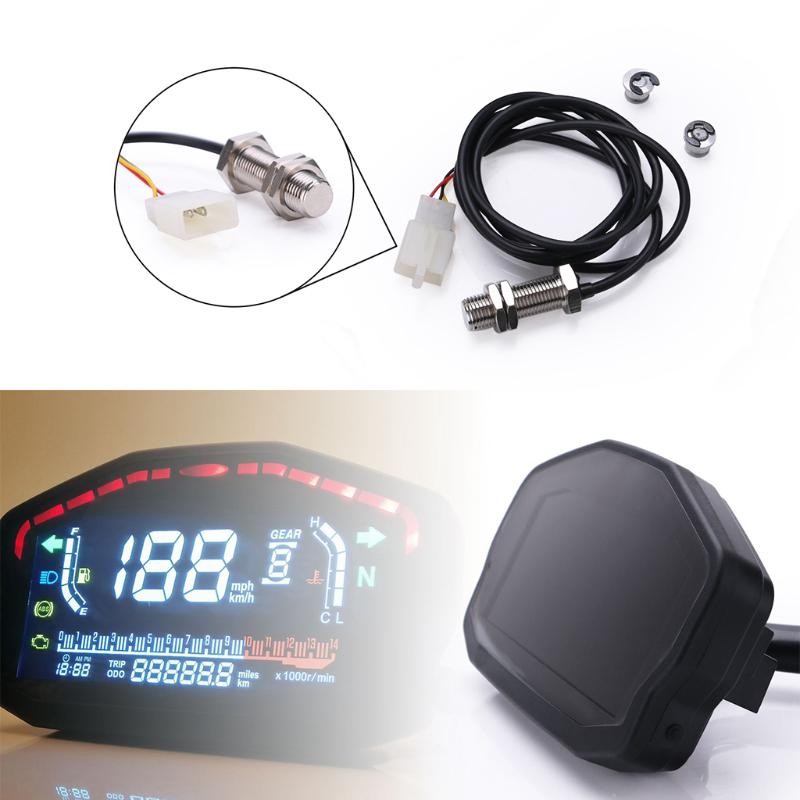 Buy Universal For 1 2 4 Cylinders Motorcycle LCD Speedometer Digital ...