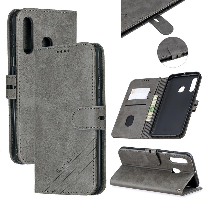Buy For Samsung A60-M40 Denim Pattern Solid Color Flip Wallet PU ...