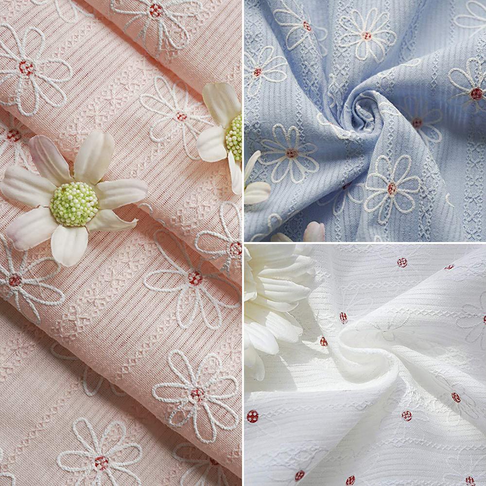 Buy Cotton Fabric Floral Embroidery Fabric Cotton Patchwork Cloth For ...