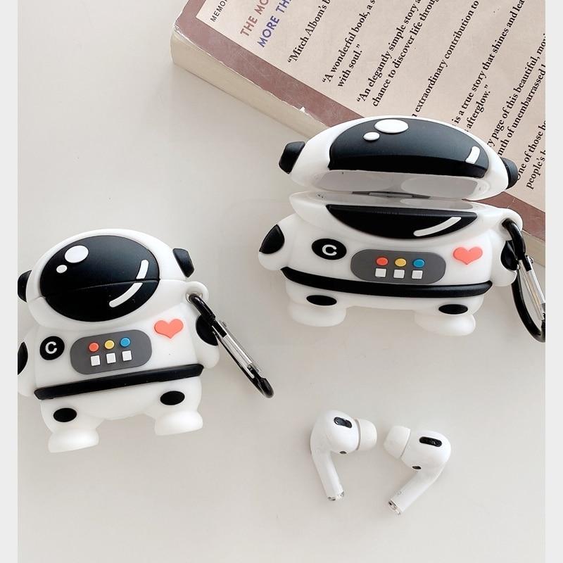 3D Love Heart Astronaut for Apple Airpod 1/2 Pro Case Cute Cartoon Soft ...
