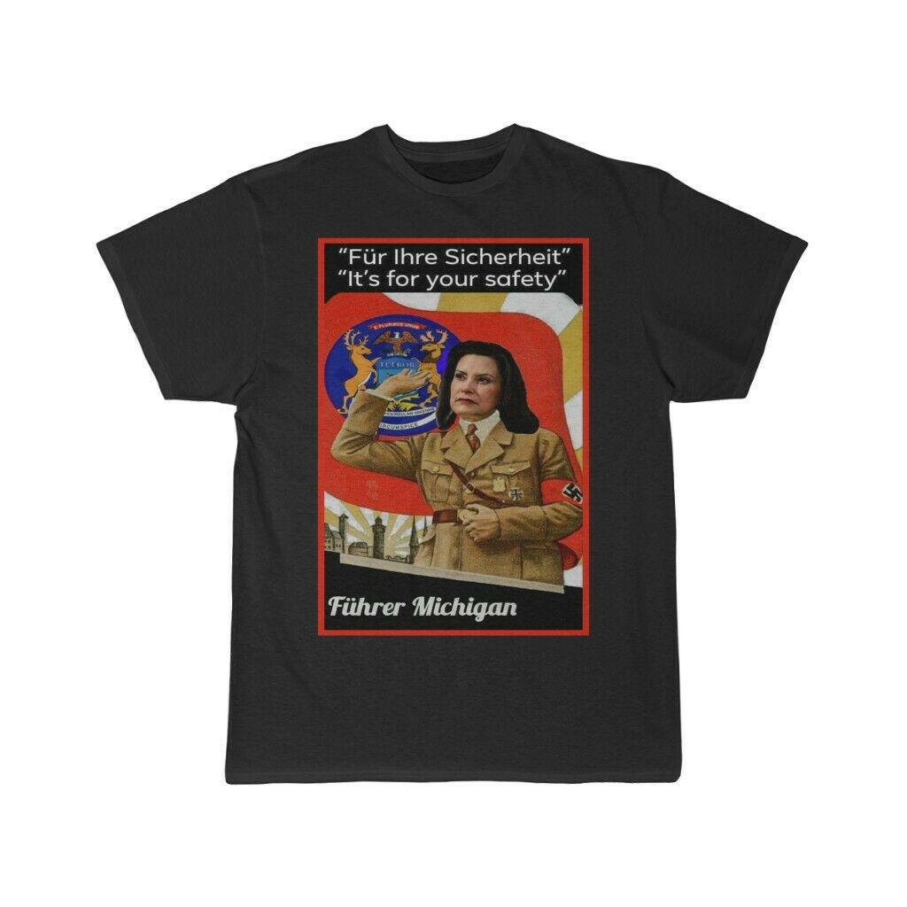 Führer Michigan Gestapo Gretchen Whitmer Kısa Kollu Tee Homme Komik ...