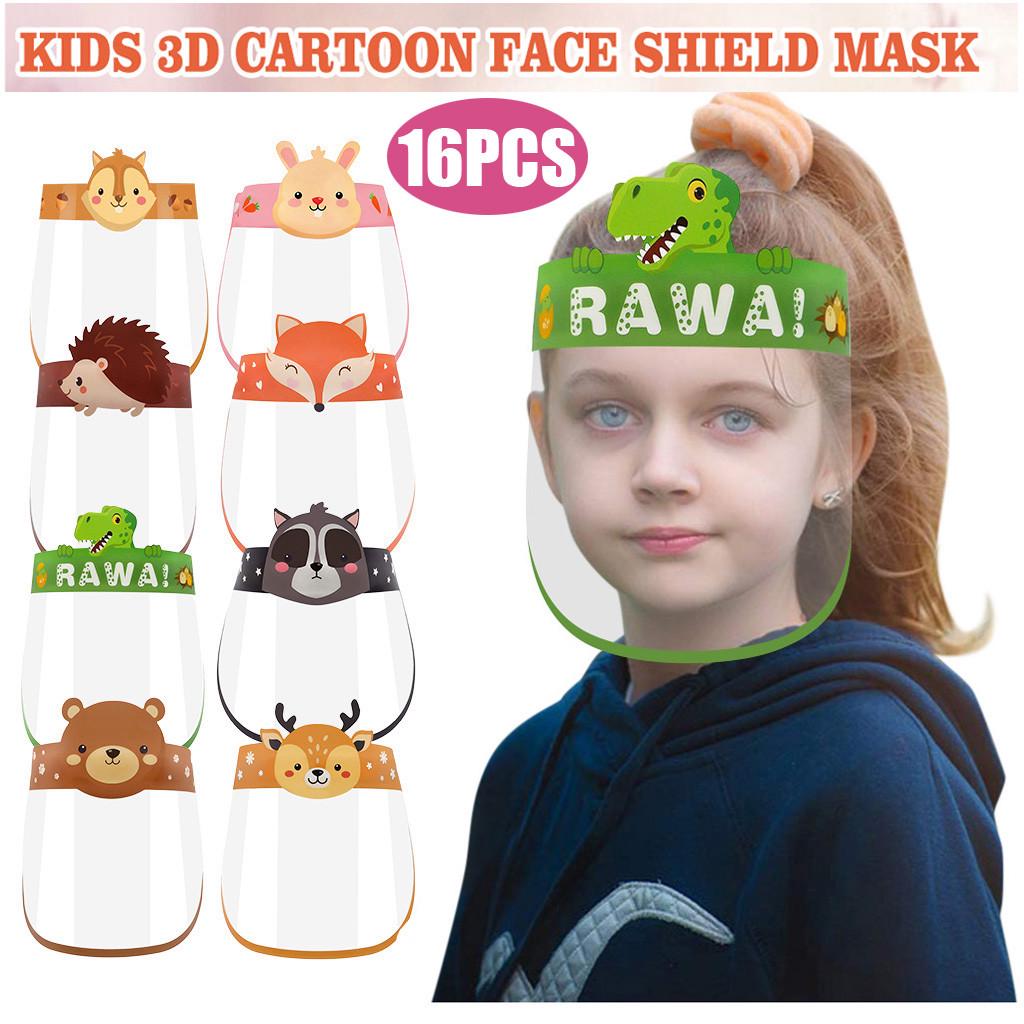 Buy 16PCS Outdoor Children Kids Boy Girl Cartoon Face Shields Cover ...