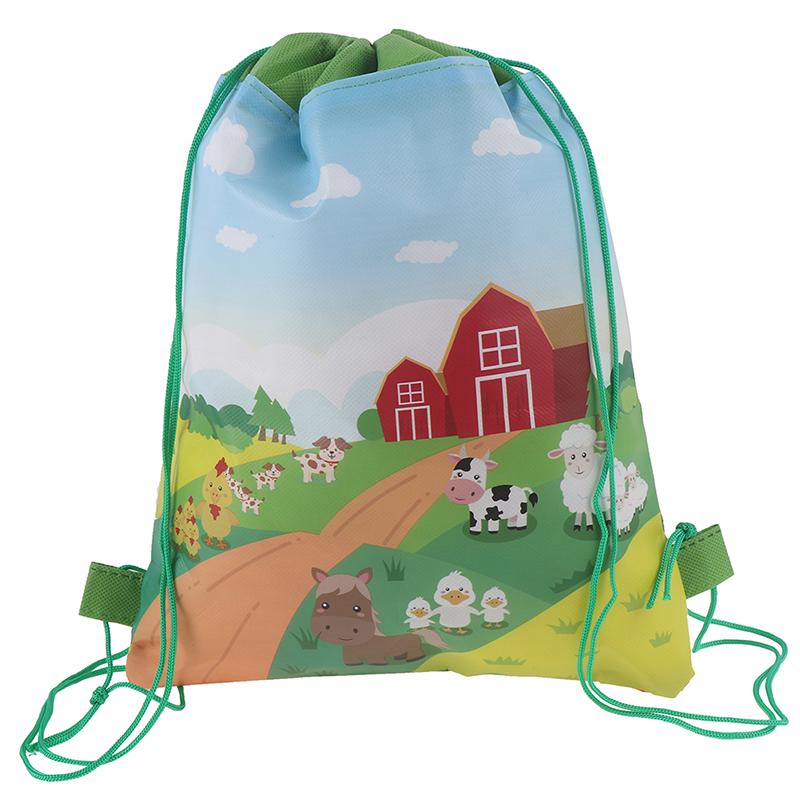 Farm Animals Drawstring Bag Travel Storage Bag Backpacks Kids Birthday ...